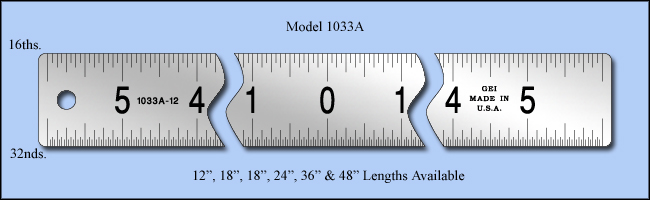 Center Finding and Zero Centered Stainless Steel Rulers, Inch & Metric ...